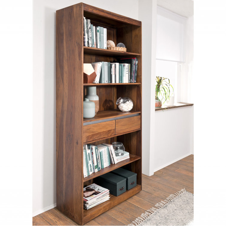 Massivmoebel24 Sydney 205cm H x 90cm W Solid Wood Standard Bookcase | Wayfair.co.uk